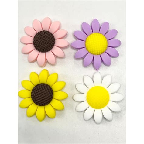 Large Flower Flowers Silicone Focal Beads Beadable Bliss