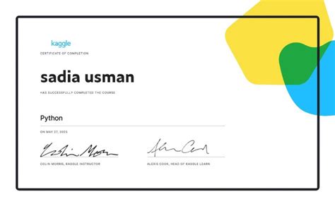 kaggle python certificateachieved codingjourney womenintech… sadia usman bodla