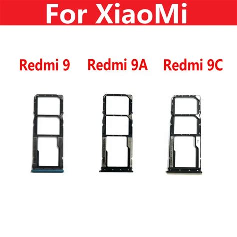 for xiaomi redmi 9a 9 9c sim card tray slot holder adapter socket