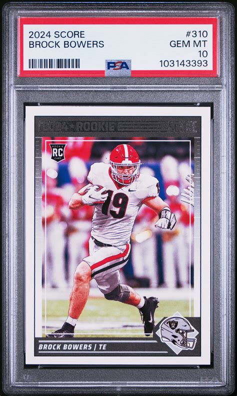 Brock Bowers 2024 Score 310 Base Price Guide Sports Card Investor