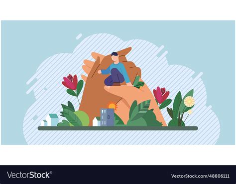 Wellbeing Metaphor Employee Wellbeing Litmus Vector Image