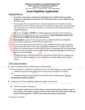 Fillable Online Caade California Association For Alcohol Drug Educators CAADE Fax Email Print