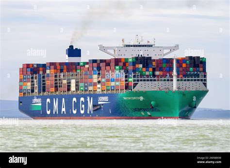 The Lng Powered Ultra Large Container Ship Cma Cgm Concorde Heading In