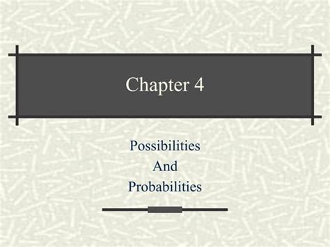 Possibilities And Probalities Pdf