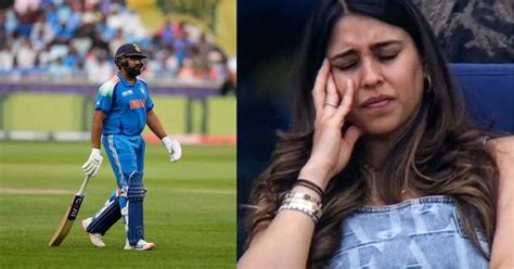 तस्वीर दिल तोड़ देने वाली है रोहित के विकेट पर यूं उतर गया रितिका का