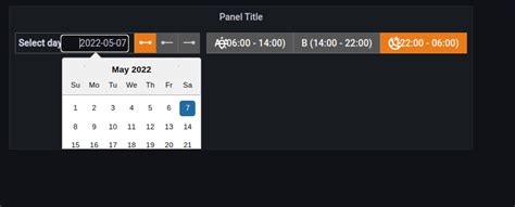 Datepicker Cropped Inside Panel · Issue 11 · Isaozler Grafana Shift