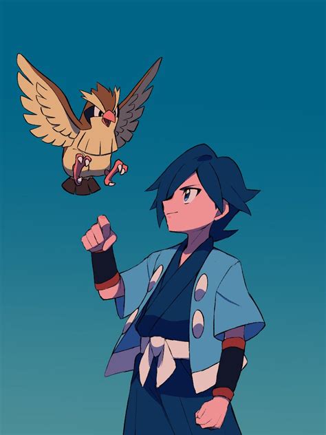Pidgey And Falkner Pokemon And 1 More Drawn By Tyako089 Danbooru
