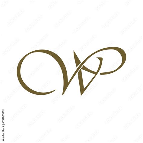 Initial Letter Pw Or Wp Logo Vector Design Template Stock Vector