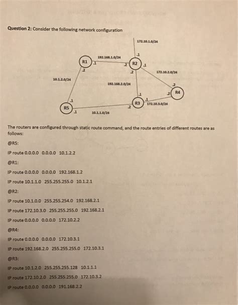 Question 2 Consider The Following Network