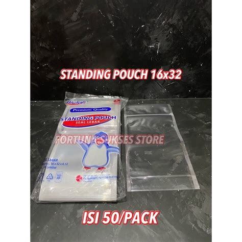 Jual Standing Pouch 16x32 Seal Lebar Double Seal Standing Pouch