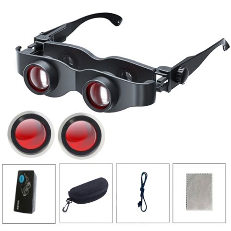 Dm0125 3x 낚시 쌍안경 빨간색 편광 렌즈가있는 조정 가능한 초점 유리 유형 쌍안경
