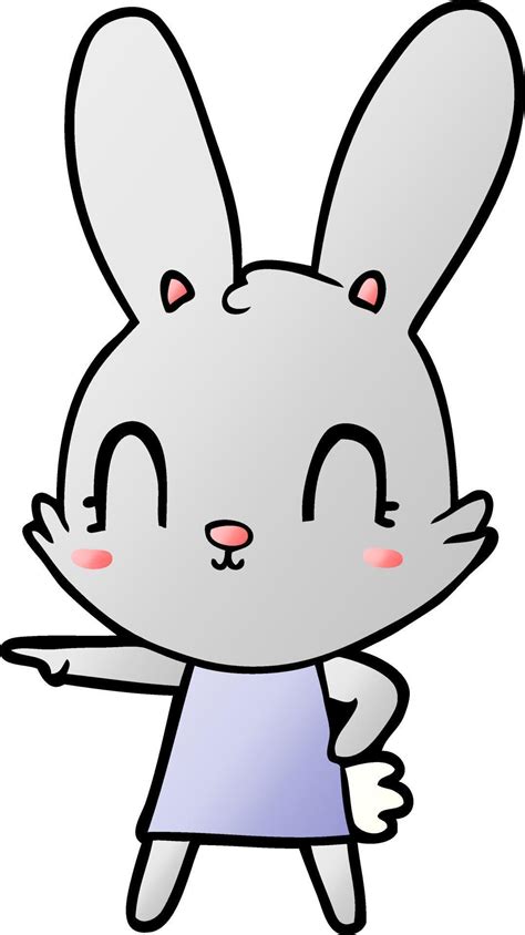 Lapin De Dessin Animé Mignon En Robe 12423998 Telecharger Vectoriel