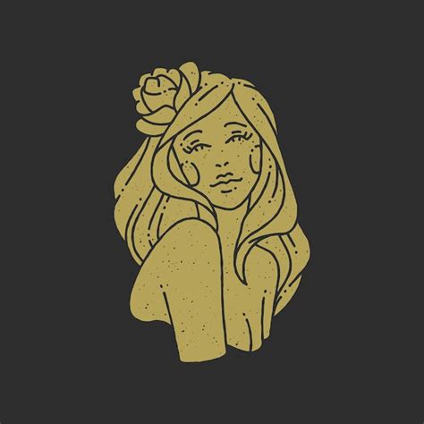 Mulher De Beleza Elegante Corpo Nu E Design Decorativo De Cabelo