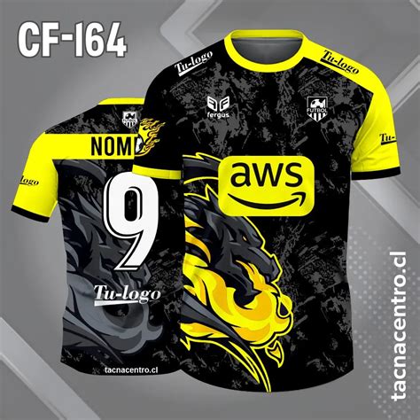 Camiseta De Fútbol Dragón Fuego Negro Anaranjado Tacna Centro
