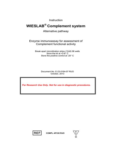 Wieslab Complement System