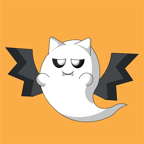 Cute Ghost Bat Draw Illustration In Color 12657093 Vector Art At Vecteezy