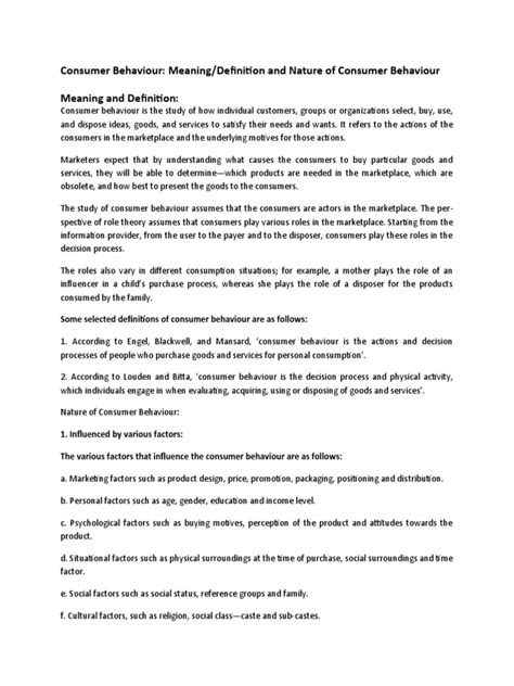 Module 1 Consumer Behaviour Pdf Consumer Behaviour Marketing