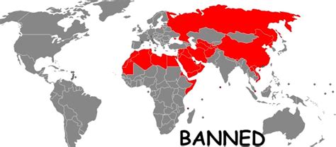 Map Of Where The Jw Cult Is Banned R Mapporn