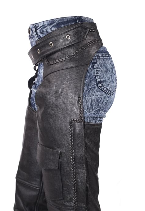 Braided Chaps With Removable Liner Hasbro Leather Top Quality