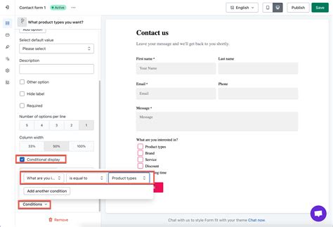 Use Conditional Logic On The Form