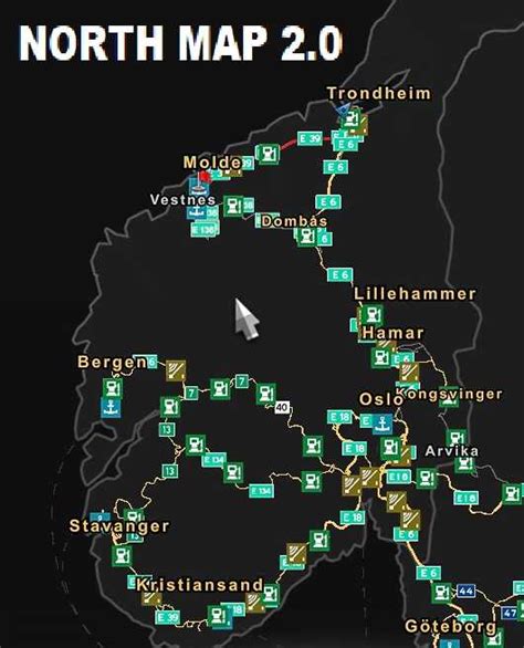 North Map V2 0 ETS2 Euro Truck Simulator 2 Mods American Truck