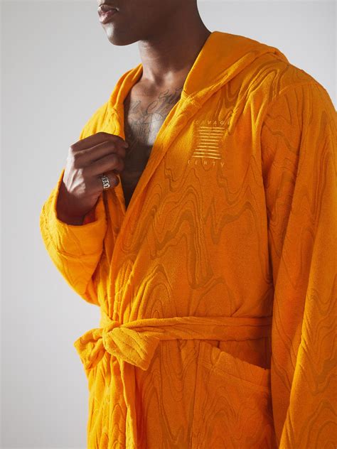 Ripple Effect Terry Sleep Dressing Gown In Orange SAVAGE X FENTY UK