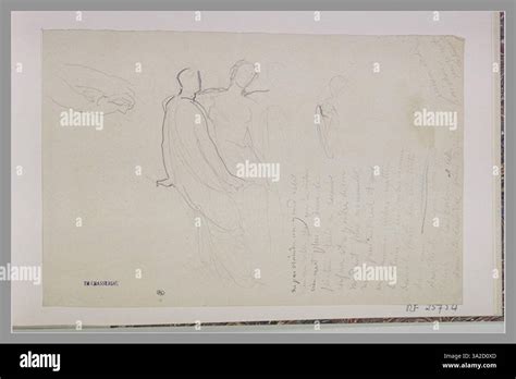 Chassériaus Sketch Shows Two Seated Figures Side By Side With One