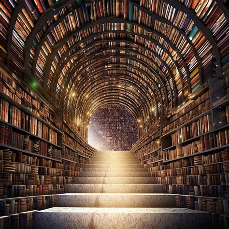 Una Biblioteca Llena De Libros Una Foto Foto Premium