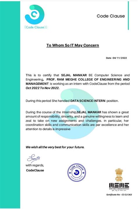 sejal mankar on linkedin october2022 datascience internship codeclause