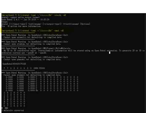 valueerror inchikey is not a recognised open babel format · issue