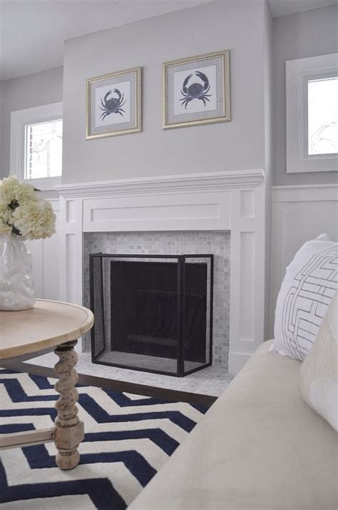White Fireplace Gray Mantle Traditional Grey And White Fireplaces