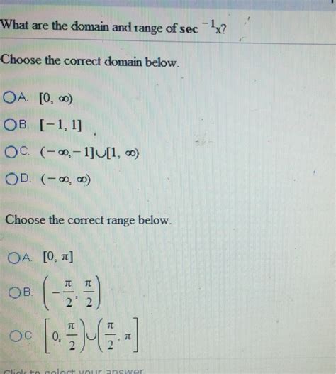 Solved Inverse Functionsmultiple Choice