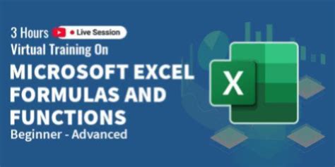 3 Hours Live Virtual Training On Microsoft Excel Formulas And Functions Beginner To Advanced