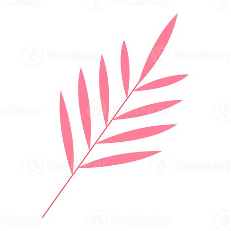 Pink Leaf Valentine Sticker Color 2d Illustration 27125026 Png