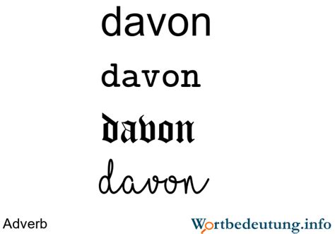 Davon Einfach Erklärt ⭐ Synonyme ⭐ Beispiele