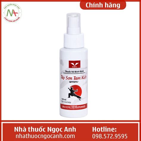 Thuốc võ Tây Sơn Tam Kiệt Spray Bình Định giá bao nhiêu mua ở đâu