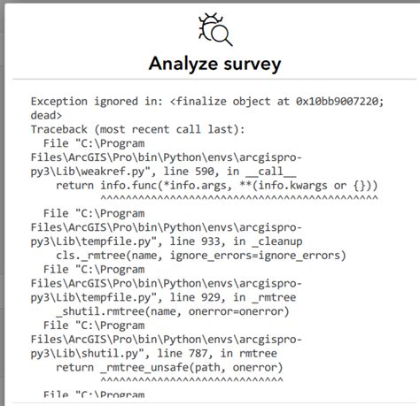 Solved Error Using The Analyze Survey Tool In Survey123 C Esri Community