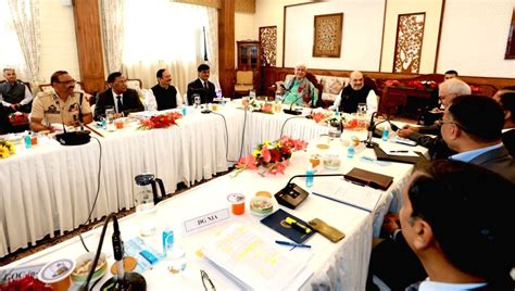 Free Photo Amit Shah Holds High Level Meeting On Security In Jammu And
