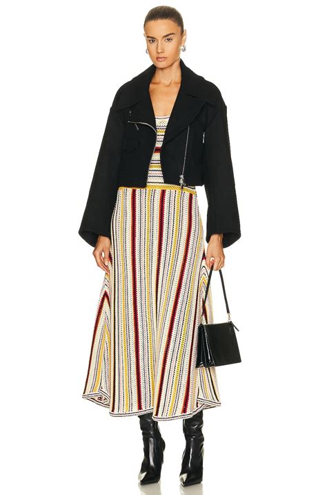 Zimmermann Vitali Multi Stripe Knit Dress In Yellow Multi Stripe Fwrd
