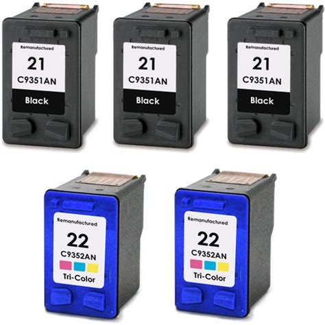 Hp 21 And Hp 22 Ink Cartridge Package Deal 5 Pack