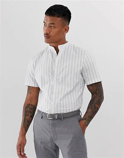Grandad Shirts Mens Grandad Collar Shirts Asos