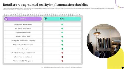 retail store augmented reality implementation checklist ppt sample