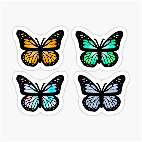 Butterfly Sticker Pack Sticker For Sale By Avavanek Redbubble