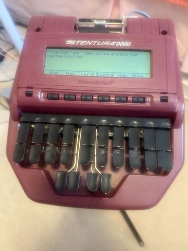 Stenograph Stentura 8000 Court Reporting Machine And Realtime Cable