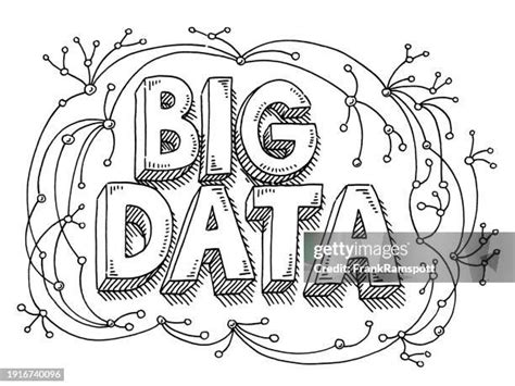 big data text connection lines drawing high res vector graphic getty