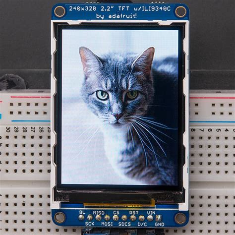 22 18 Bit Color Tft Lcd Display With Microsd Card Breakout Eyespi Connector