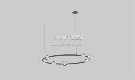 Blender 环形吊灯灯盏3d模型素材资源免费下载 Blender3d模型库