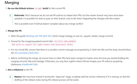 Better Developer Doc For Merging Prs · Issue 1881 · Markbindmarkbind