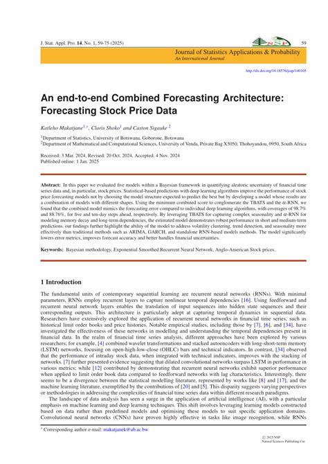 Pdf An End To End Combined Forecasting Architecture Forecasting Stock Price Data