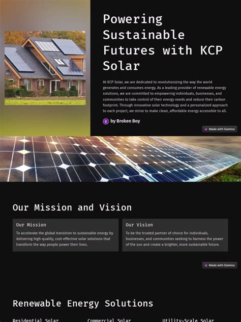 Powering Sustainable Futures With Kcp Solar Pdf Solar Power Solar